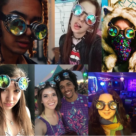 Accessories | Antique Gold Rainbow Crystal Kaleidoscope Refraction ...